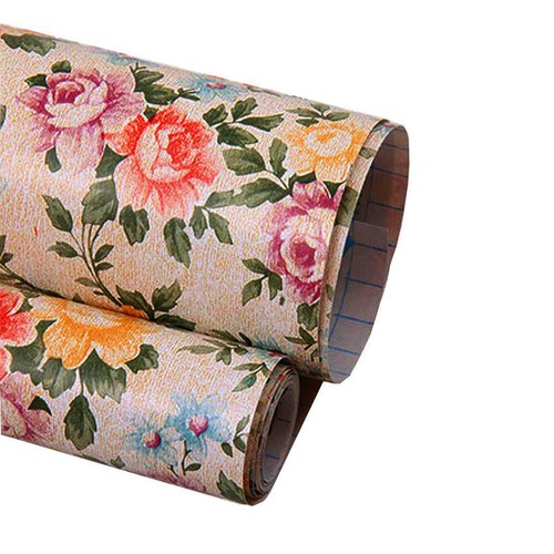 Vintage Peony Floral Shelf Liner 17.7x78Inch Self Adhensive Contact ...