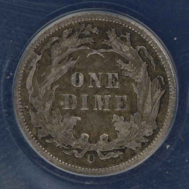 1891-O Seated Liberty Dime 10c ANACS - EF45 XF45 F-122 Major reverse ...