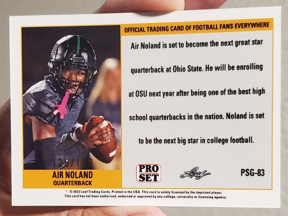 AIR NOLAND 2023 LEAF PRO SET METAL GOLD CHROME RC REFRACTOR #/199 SP ...