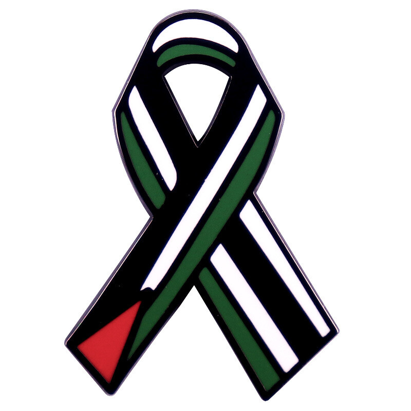 Palestine Flag Brooch Palestine Ribbon Badge Flag Ornamental Pin for ...