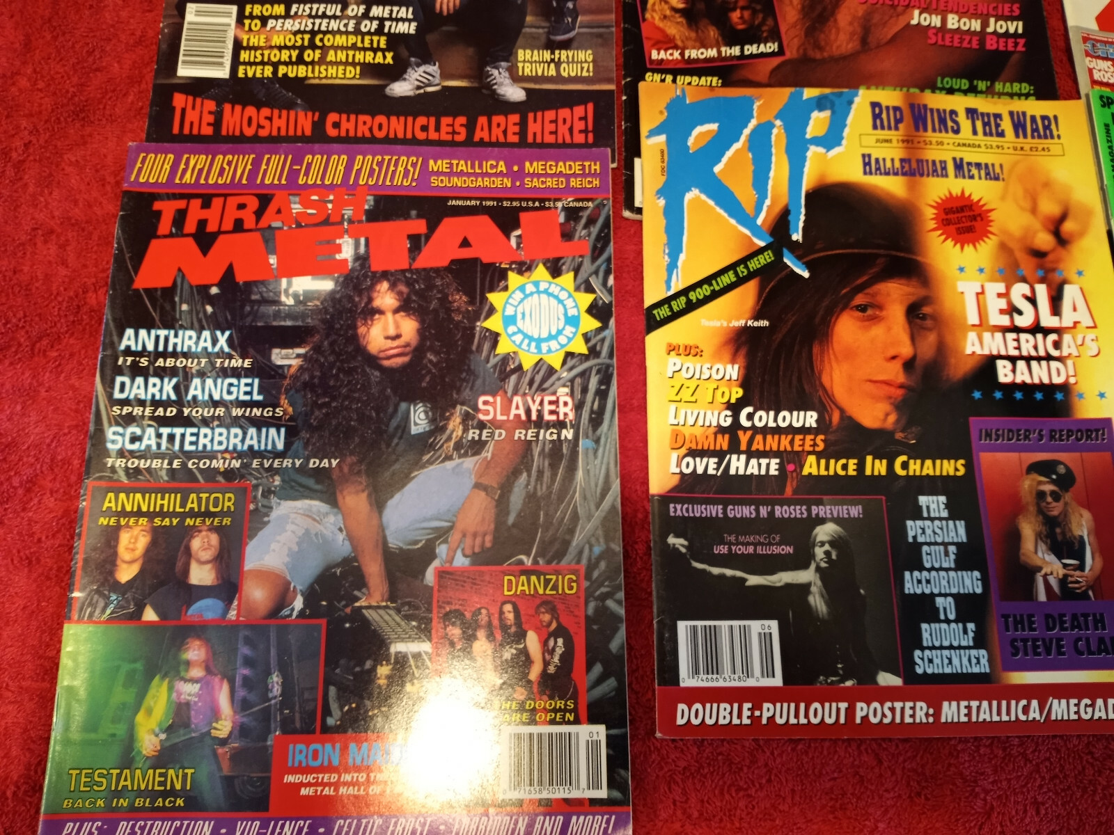 Rip Magazine Anthrax Circus Thrash Metal Magazines 6 total 1990's | eBay