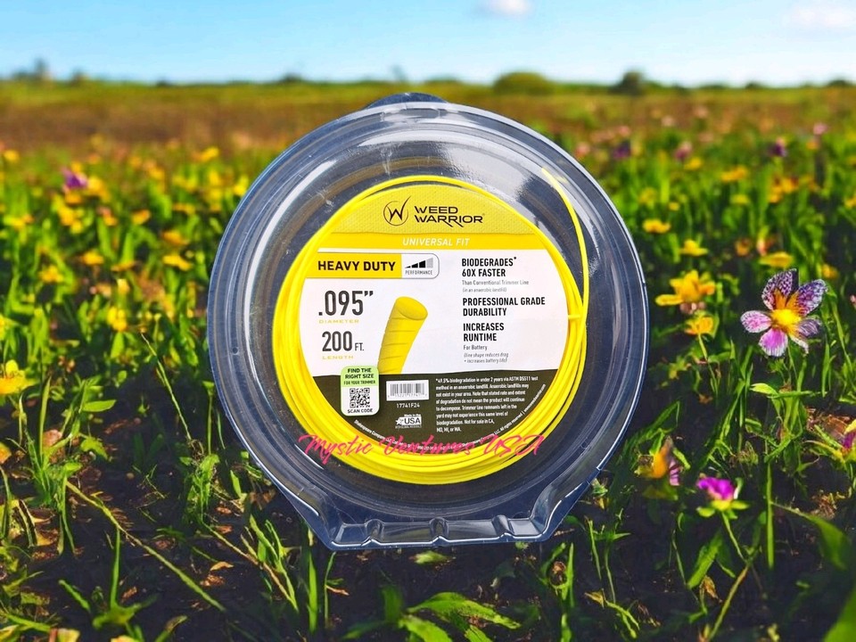 Weed Warrior .095 in. x 200 ft. Heavy Duty Biodegradable Trimmer Line ...