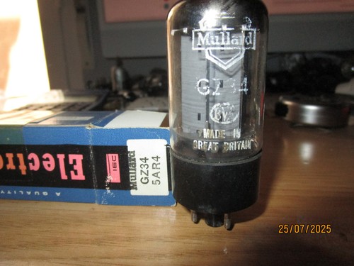 GZ34 MULLARD F32 CODE RARE VERS TUBE VALVE RÖHRE VALVOLA VALVULA AKIN ...