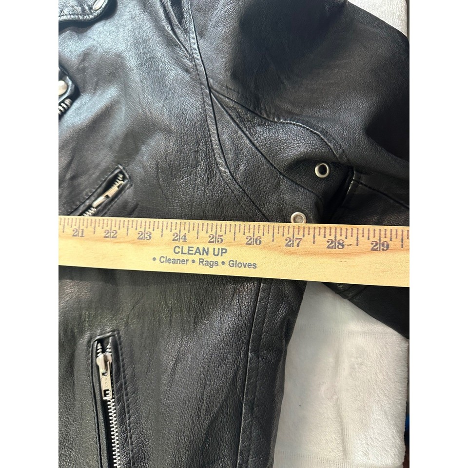 Mens Leather Motorcycle Jacket IOU Leather Collection Black Biker Coat ...