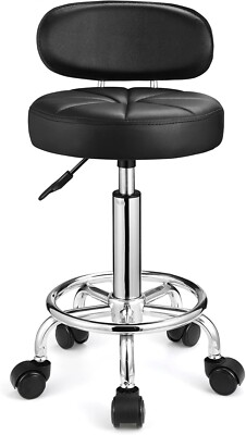 Adjustable Seat Work Shop Stool Chair Swivel Bench Bar Rolling Garage ...