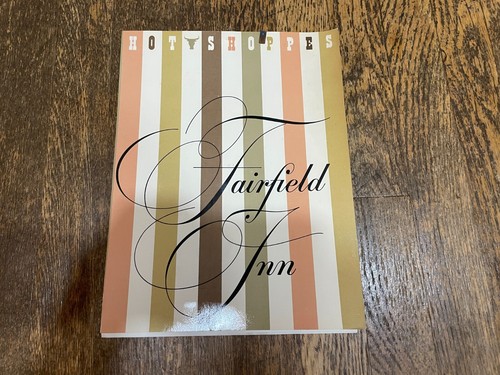 Vintage Hot Shoppes Fairfield Inn Restaurant Dinner Menu 1950's ...