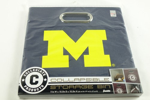 Franklin Sports NCAA Michigan Wolverines Collapsible Storage Bin 11x10 ...