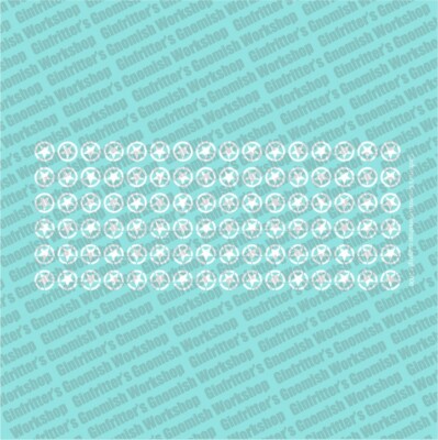 WWII US WHITE STENCIL INVASION STARS 1:100 SCALE (15MM SCALE ...