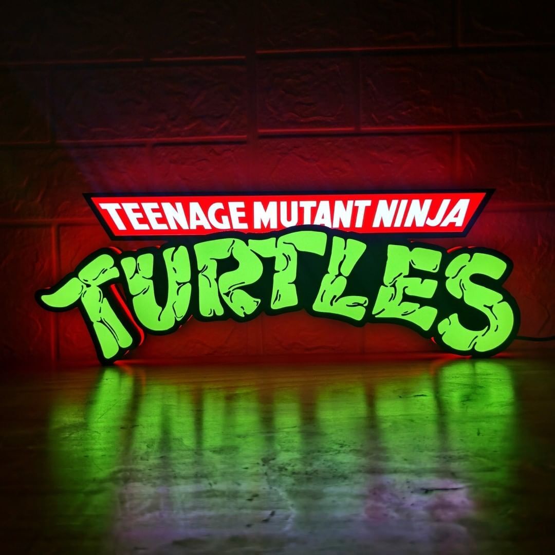 (TMNT) Teenage Mutant Ninja Turtle led sign 3D Fully Dimmable & Powered ...