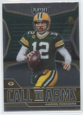 AARON RODGERS ~ 2021 Panini Playoff Call To Arms Insert #CA-ARO ...