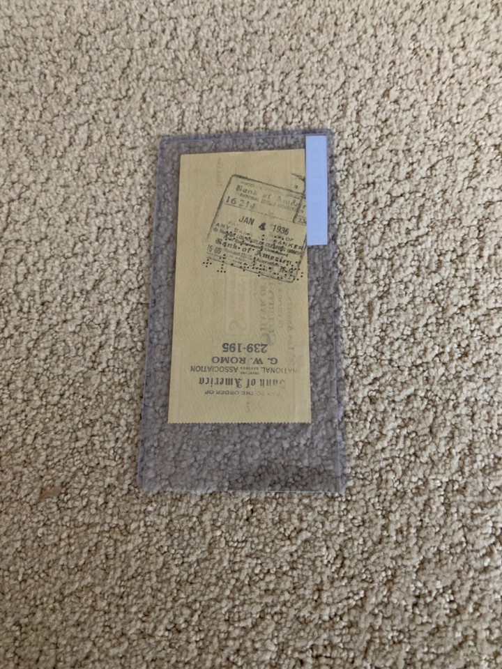 Signed 1936 Charlie Root canceled check, Chicago Cubs, ‘57 Milwaukee ...