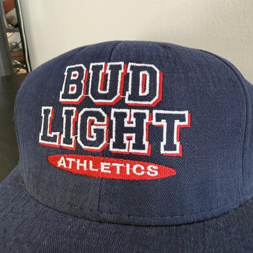 New Bud Light Athletics Blue Baseball Cap Hat Anheuser-Busch Adjustable ...