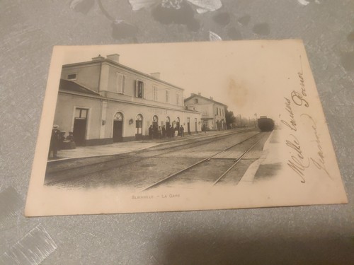 54 BLAINVILLE - La Gare (Phototypie A. Breger frères) dos simple voyagé ...