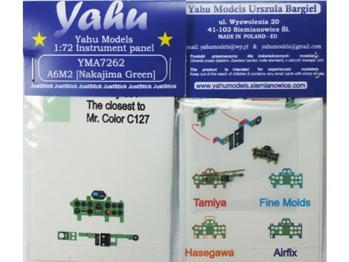 YAHU YMA7262 A6M2 Nakajima Green 1/72 Instrument panel | eBay