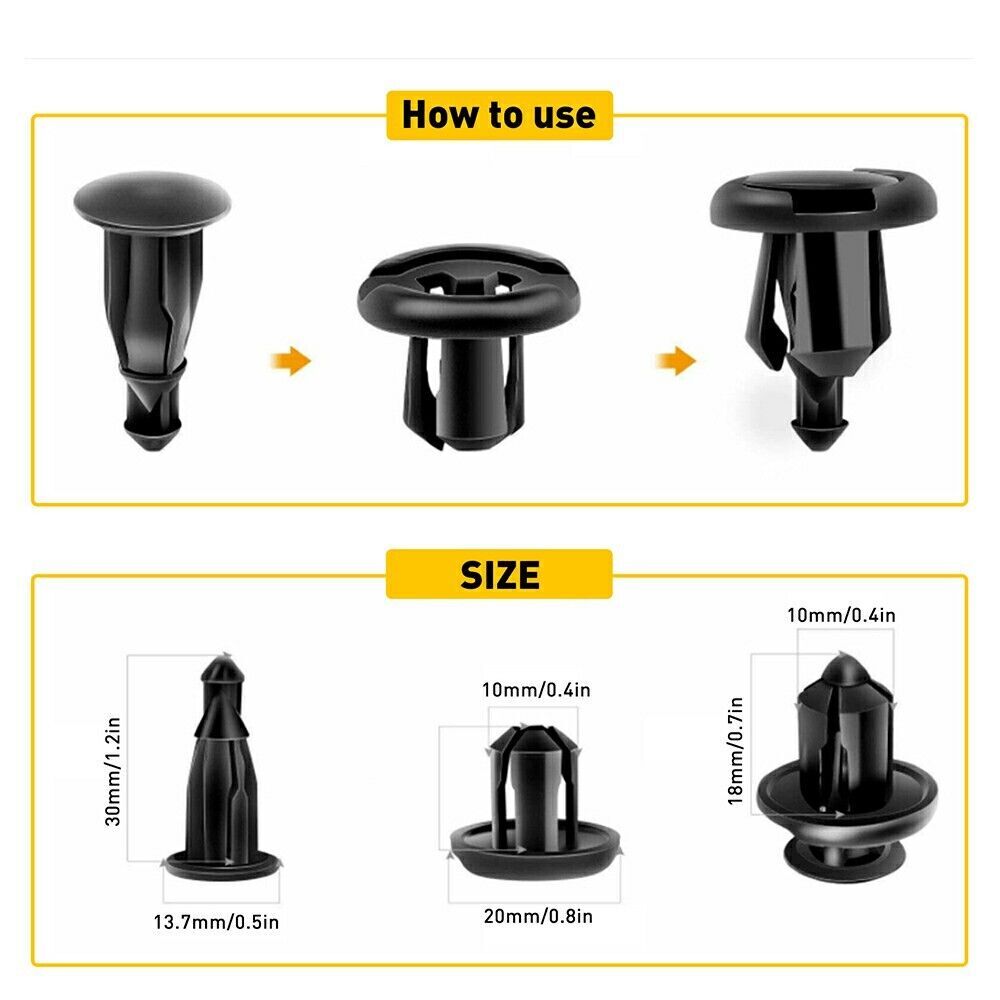 100x Bumper Fender Clip Retainer For 10mm Hole Subaru BRZ Ascent ...