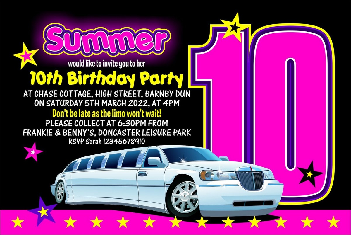 Limousine Invitations Printable Purim In NYC The Grandest Party Of