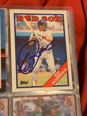 ED ROMERO AUTOGRAPHED SIGNED 1988 TOPPS CARD BOSTON RED SOX COA | eBay