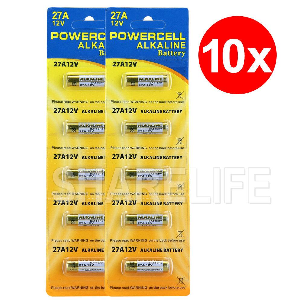 27A 12V MN27 LR27A L828 V27GA Alkaline Batteries Battery Garage Remote ...