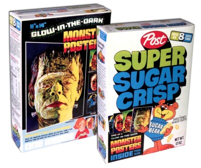 Post SUPER SUGAR CRISP Cereal BOX Monster Posters (BOX ONLY!) | eBay