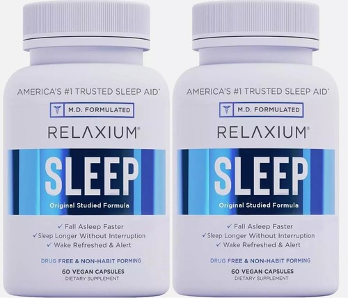 Relaxium Sleep 60 Caps 2 Pack (2 Months Supply) Get the Best Sleep MADE ...