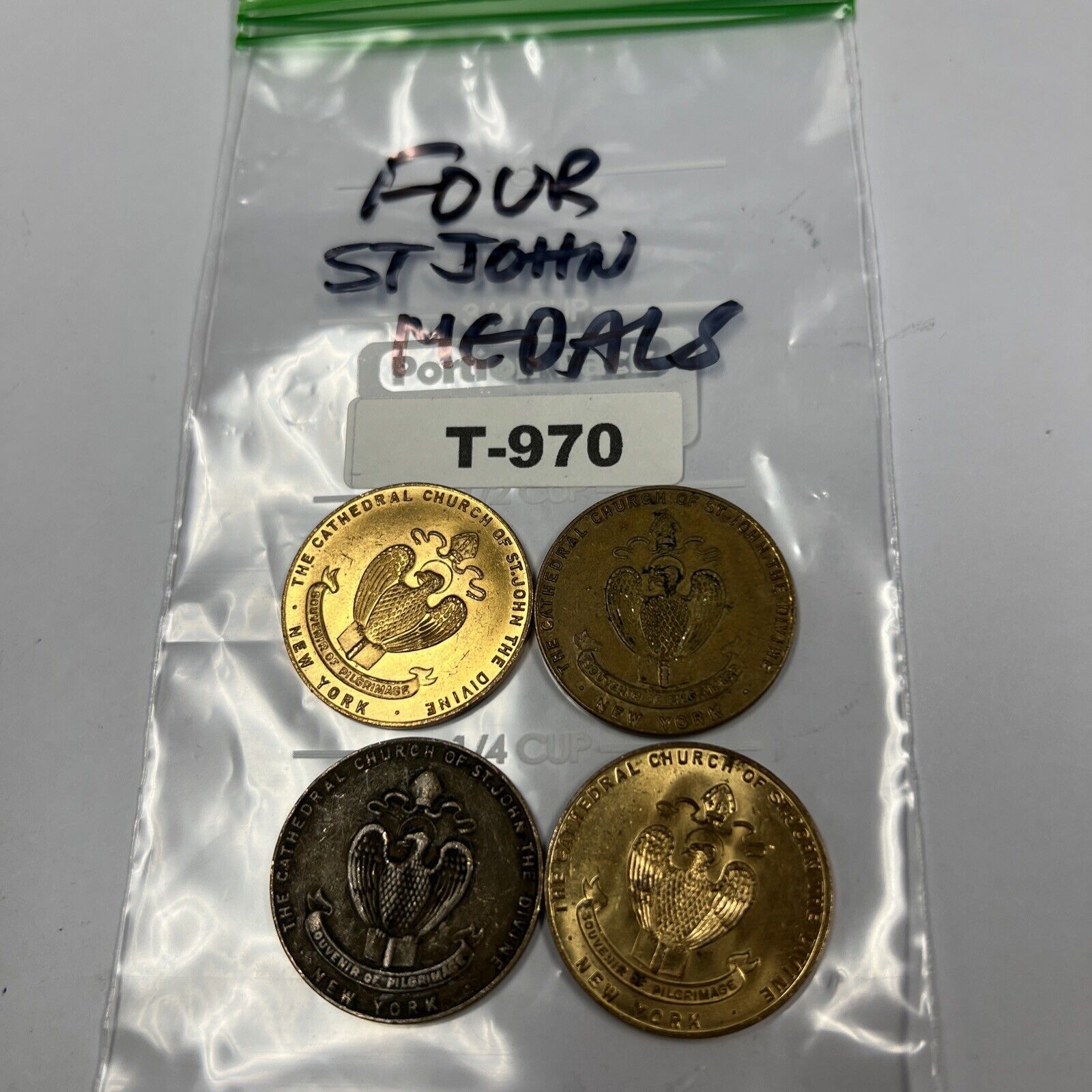 EXONUMIA BLOWOUT: Lot of 4 Church of St Johns New York Tokens T-970 | eBay