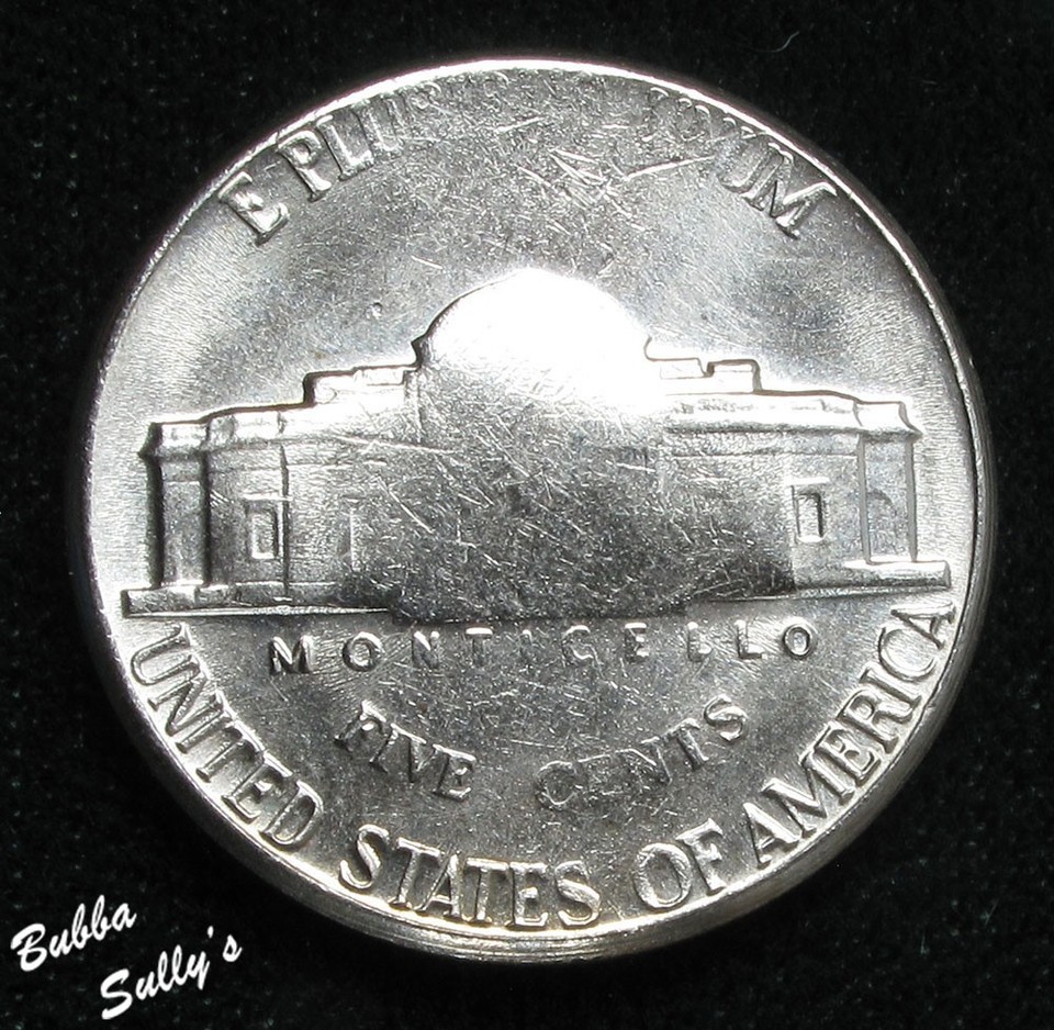 1961 Jefferson Nickel ERROR COIN Double Sided Grease Strikethrough ...