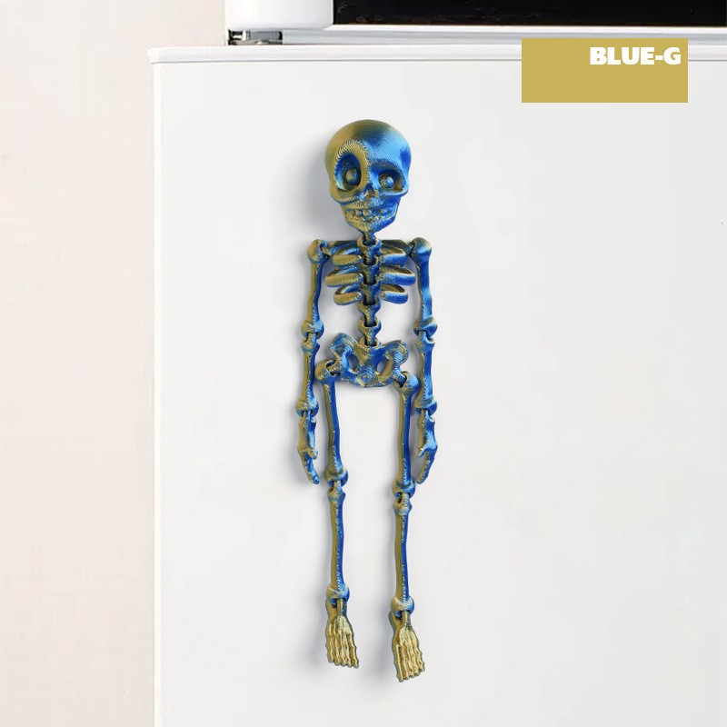 3D Printed Funny Goth Skeleton Fridge Magnets, Funny Goth Human ...