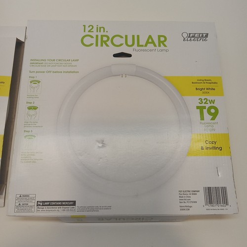Feit T9 Circular Fluorescent Bulbs 12" Cool White 32W Lot of 2 ...