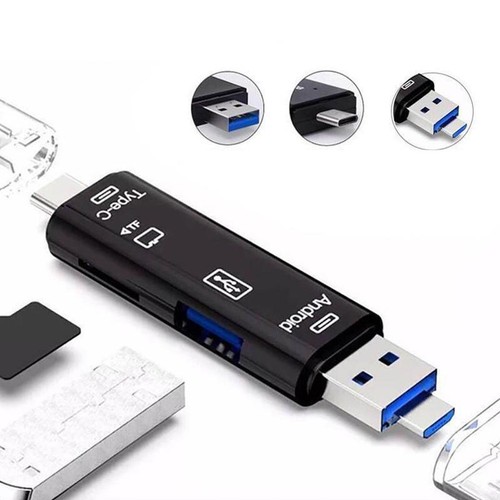 1x 5-in-1 USB 3.0 Type C / USB / Micro USB SD TF Memory Card Reader OTG ...