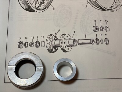 Harley 41201-55 K-Model Sportster Rear Wheel Bearing Lock Nut Kit 1955 ...