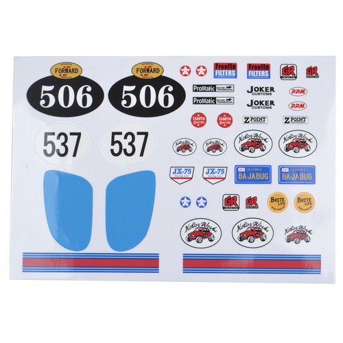 Scale Body Shell Decals Stickers Set For Tamiya 1/10 Sand Scorcher ...