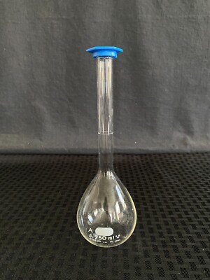 Corning Pyrex 250mL Class A Glass TC Volumetric Flask with PE Snap-Cap ...
