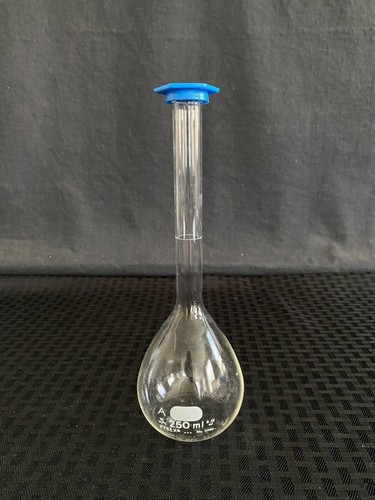 Corning Pyrex 250mL Class A Glass TC Volumetric Flask with PE Snap-Cap ...
