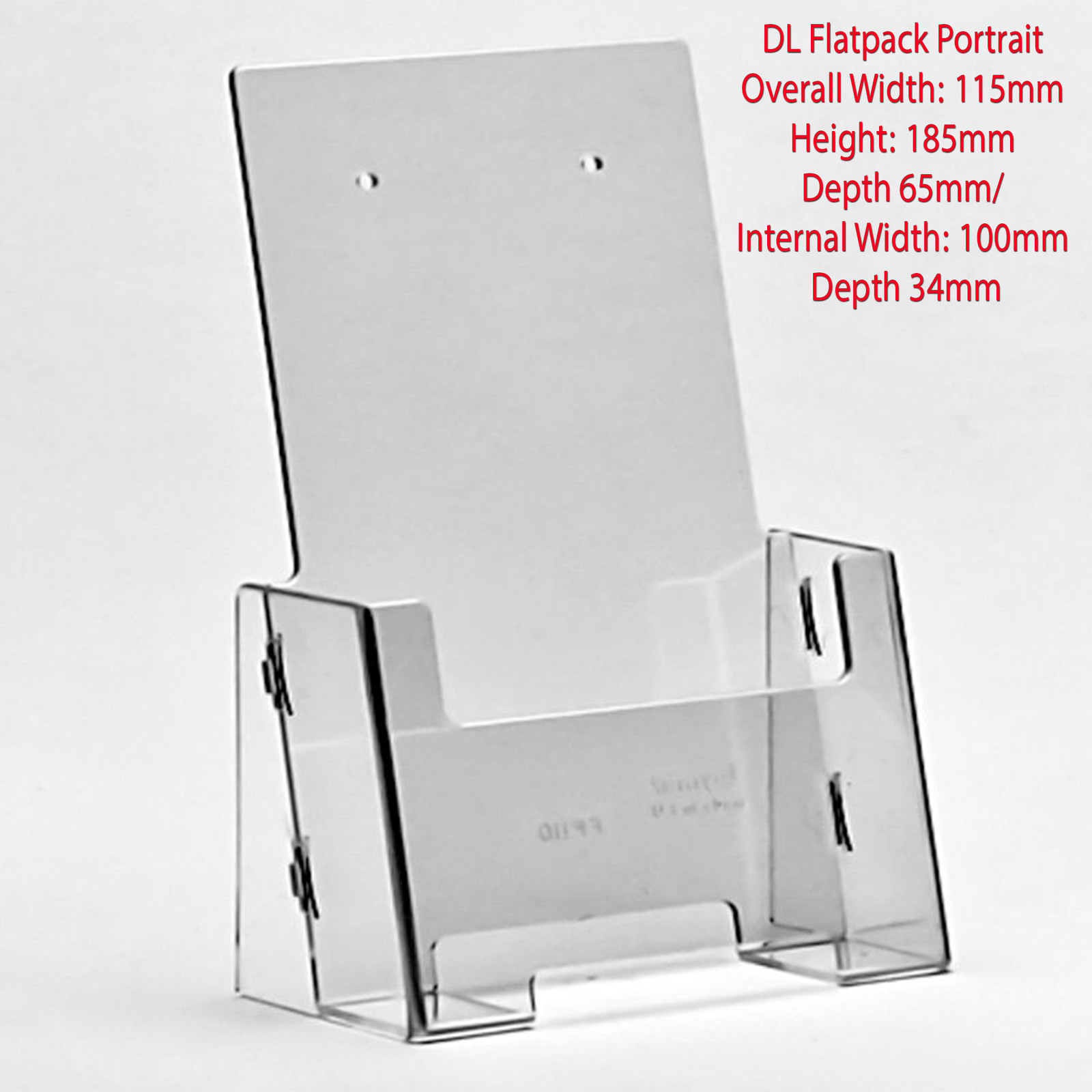 DL/ TRIFOLD FLATPACK Leaflet Postcard Brochure Holders Menu Dispenser ...