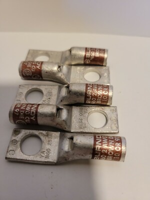 LOT OF 5 NEW BURNDY YA2CL4BOX One Hole Lug Compression Connector,2 AWG ...