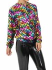 Women Mermaid Rainbow Fish Scale Bomber Jacket Ladies Festive Party ...