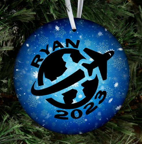 Airplane Pilot Custom Christmas Tree Ornament Gift, Personalized ...