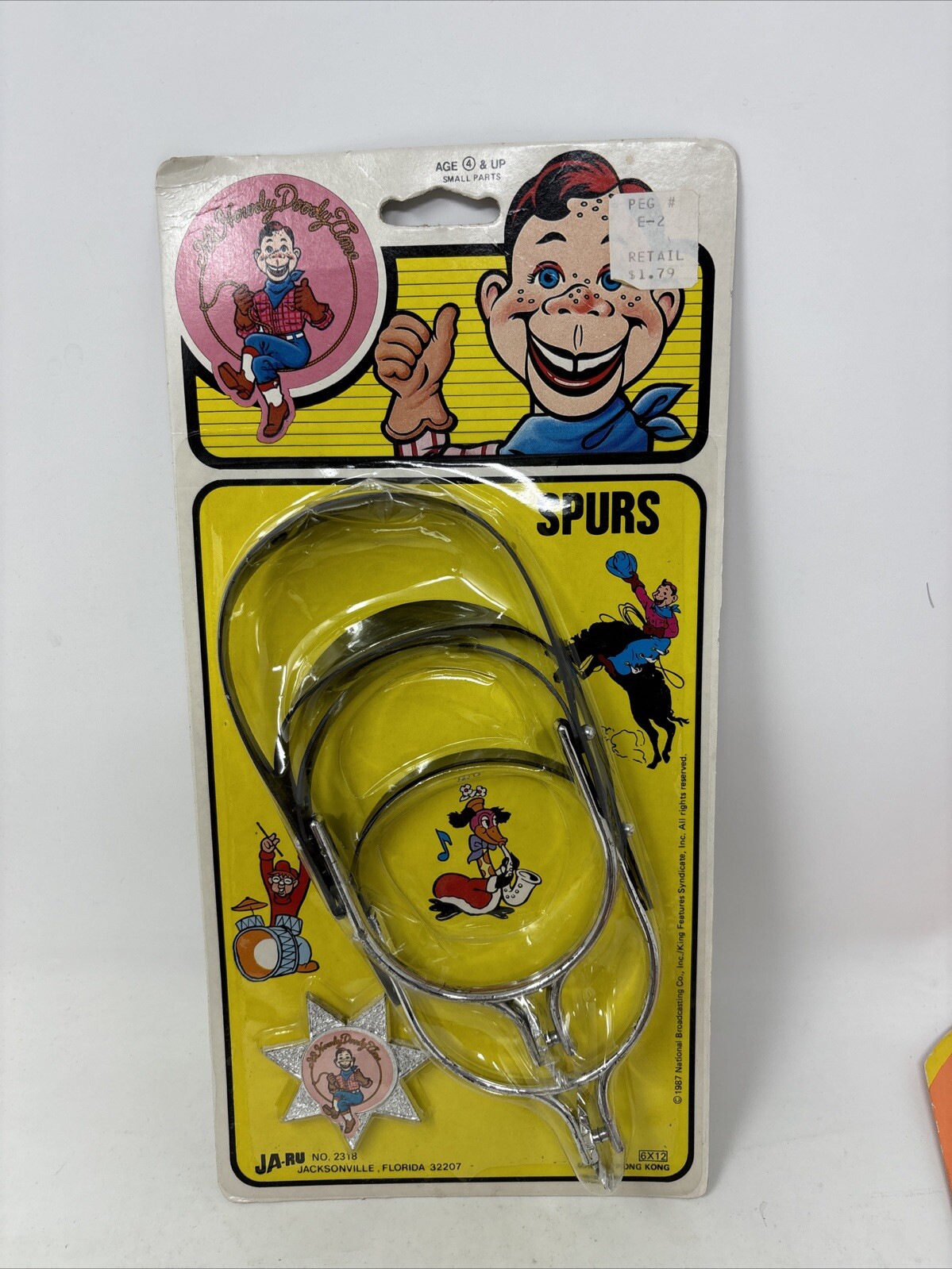 Vintage Howdy Doody 40th Anniversary Toy Spurs & Cowboy Badge New In ...