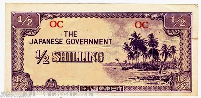 OCEANIA 1/2 SHILLING P-1 1942 P1 FIRST BANK NOTE NON EXISTING COUNTRY ...