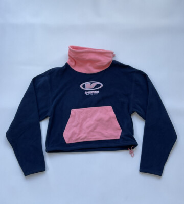 VANS Women’s Off The Wall Pullover Sweatshirt Turtleneck Pink-Navy Size ...