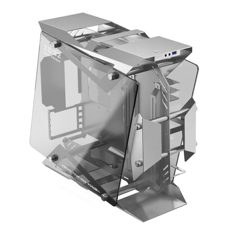 Open-Frame Computer Case MATX Aluminum Alloy Glass PC Water Cooling ...