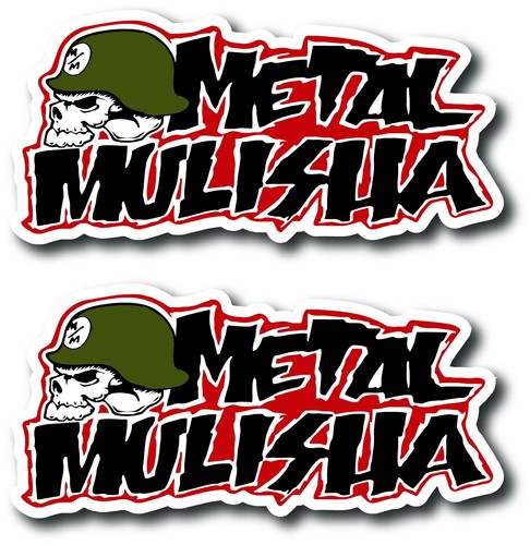 2x METAL MULISHA HEAD AND LOGO DECAL STICKER US CAR WINDOW SKULL HELMET ...