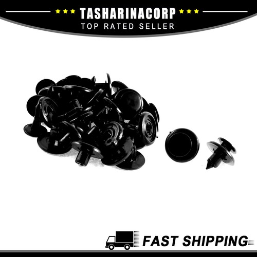 22Pc Plastic Panel Trim Push in Clips Rivet Fastener 7mm Hole fit for ...