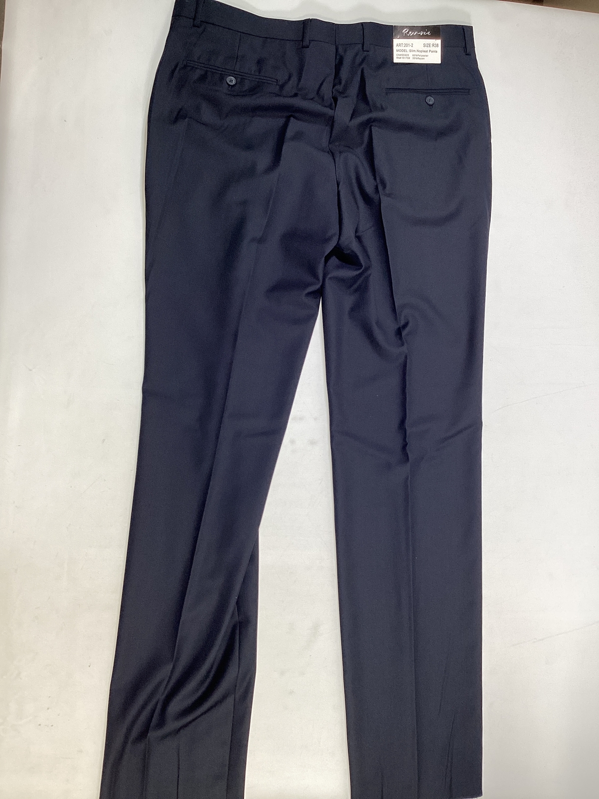 Mens Renoir Navy Blue Slim Fit Pants Size 38R NEW | eBay