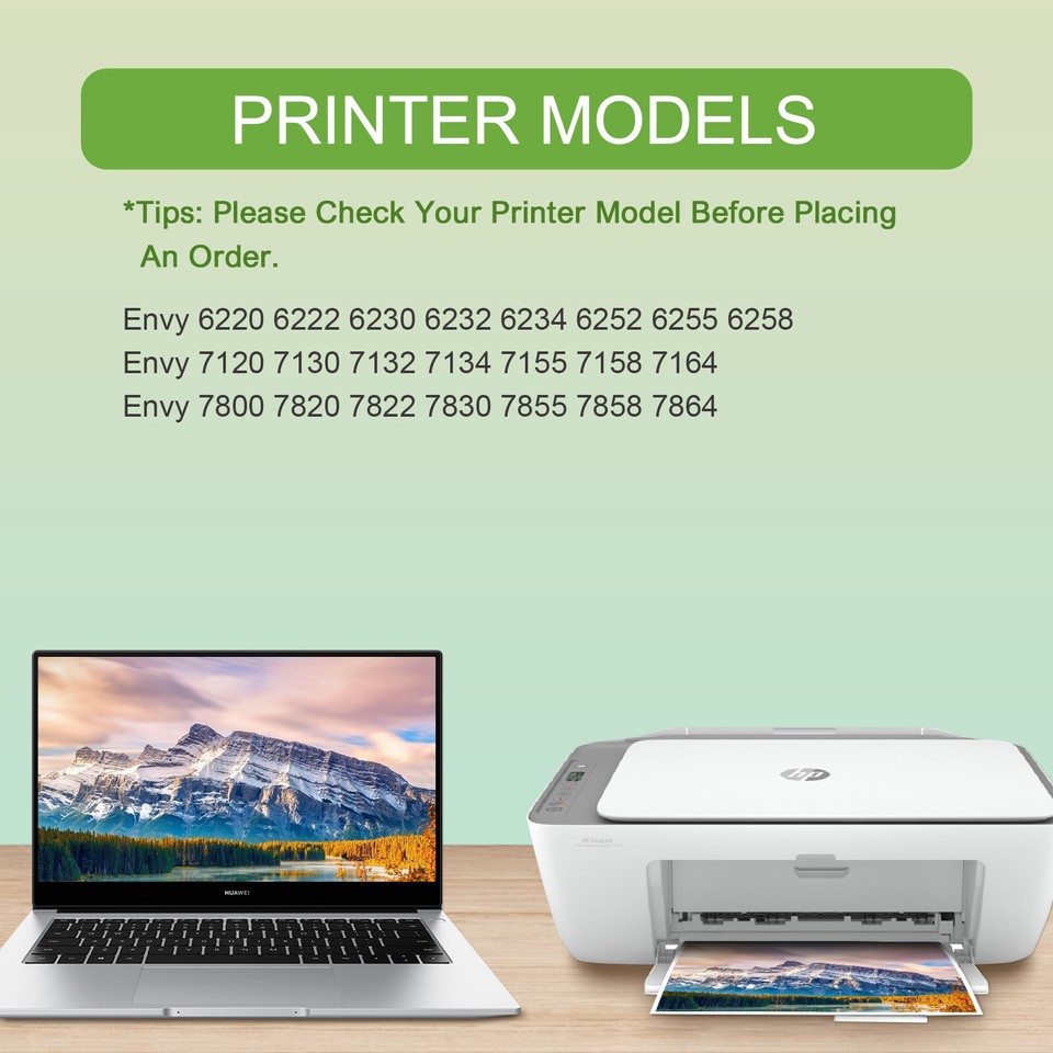 64XL XXL Black Color Ink Cartridge 64 XL for HP Envy 7155 7158 7855 ...