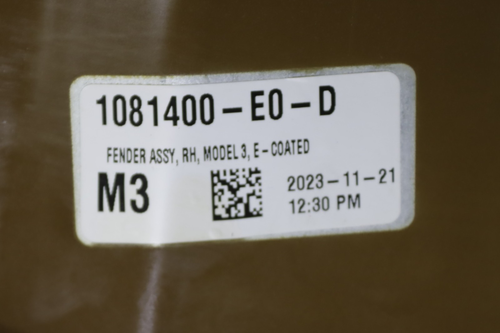 Tesla Model 3 Front Right Passenger Side Fender Panel 2017 - 2023 OEM ...