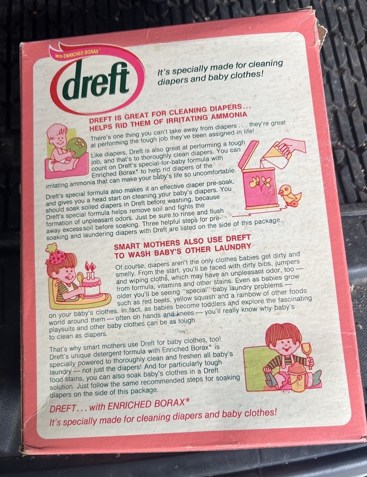 VTG Dreft Powder Laundry Detergent Box Prop Advertising EMPTY | eBay