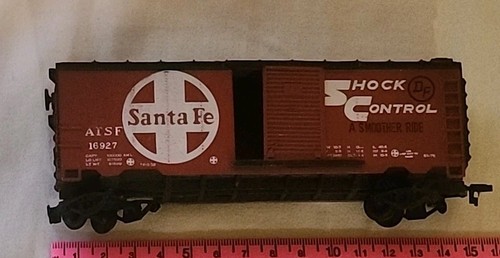 Vtg Life-Like HO Scale Model Train ATSF Santa Fe Box Car #16927 Shock ...