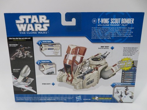 NEW - Hasbro Star Wars The Clone Wars Y-Wing Scout Bomber Clone Trooper ...