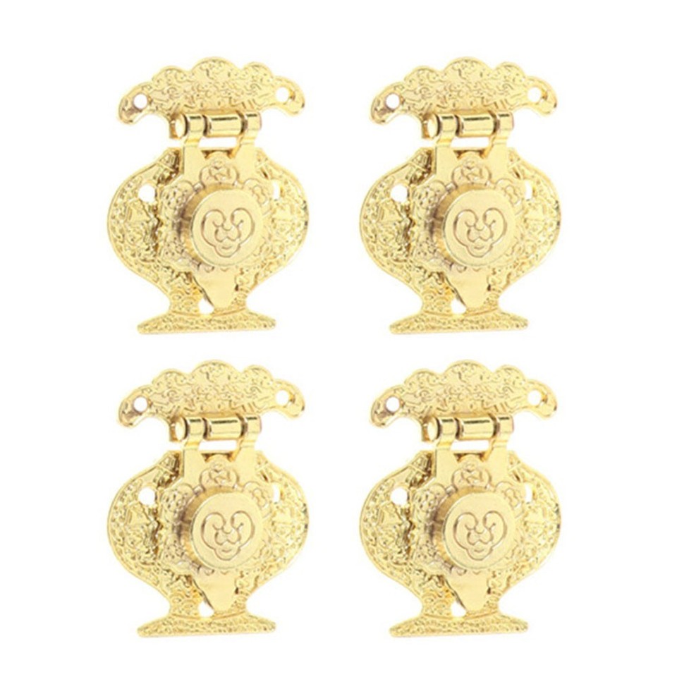 Button Buckle Bronze Hasp Flower Vase 4pcs Bronze Gold Rust Proof Zinc ...